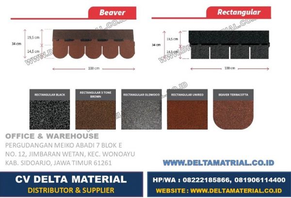 Atap Bardoline | Atap Sirap | Atap Aspal - Delta Material Indonesia